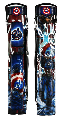 Volturi Custom Captain America 4x8 Hard Pool Cue Case - VCCAPTAIN4x8 ...