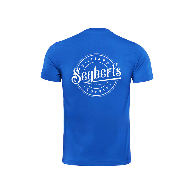 Seybert's Circle Logo Dry-Fit Royal Blue T-Shirt - Seybert's Billiards ...