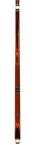 Pat Diveney Red/Orange/Yellow 8-Point Butterfly Custom Cue with Two Da ...