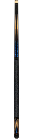 K2 6 Point Black with Turquoise Inlays Pool Cue with 12.5mm LD Shaft ...