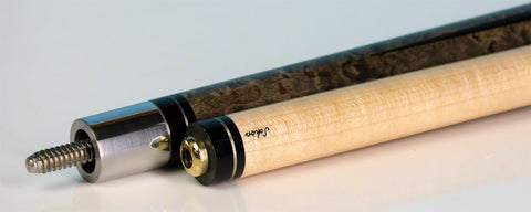 STL13 Schon Custom Cue Ebony Ivory Pool Cue - Seybert's Billiards Supply