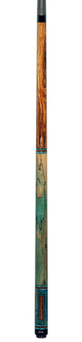 Jacoby Bocote and Spalted Maple Custom Pool Cue with 12.3mm Jacoby Bla ...