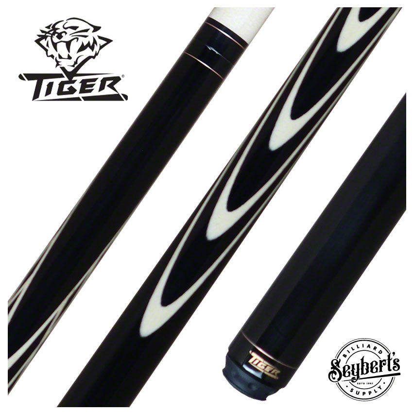 Tiger E Series Pool Cue | Tiger E1 Black Pool Cue - Seybert's Billiards ...