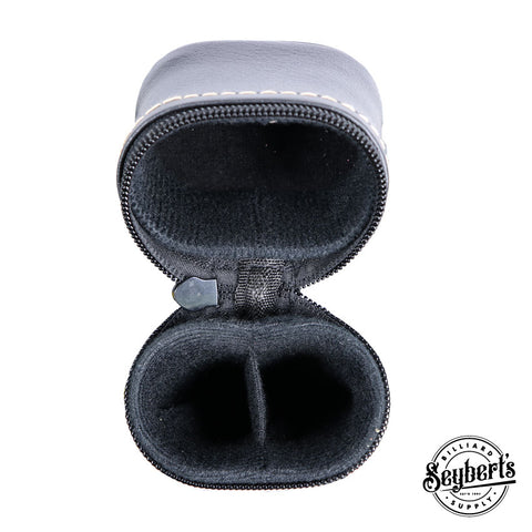 Economy Oval Silk White/Black 1x1 Hard Pool Cue Case - C11HR-WB ...