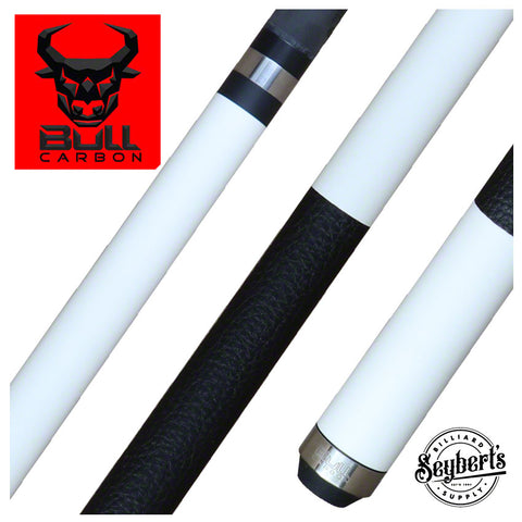 Bull Carbon White Pool Cue with Bull Carbon Shaft - LD15 - Seybert's ...