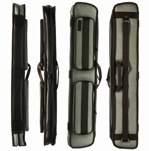 Lucasi Grey and Brown 3x5 Soft Pool Cue Case - LZDU35GY - Seybert's ...