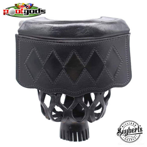 Leather Pool Table Pockets |Diamond Shield Black Table Pocket Set ...
