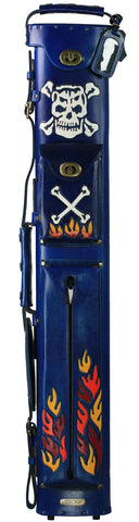 Instorke 2x4 Skull Leather Pool Cue Case - Seybert's Billiards Supply