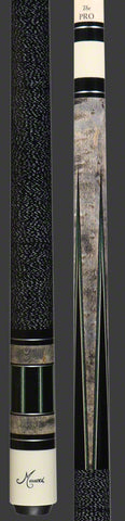 Meucci Gray Stained Maple with Black Points Pool Cue with Pro Shaft ...